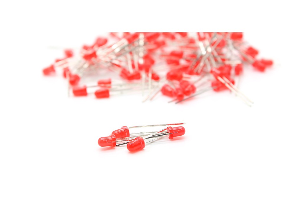 LED قرمز 4mm مات بسته500تایی - سایت Robolar